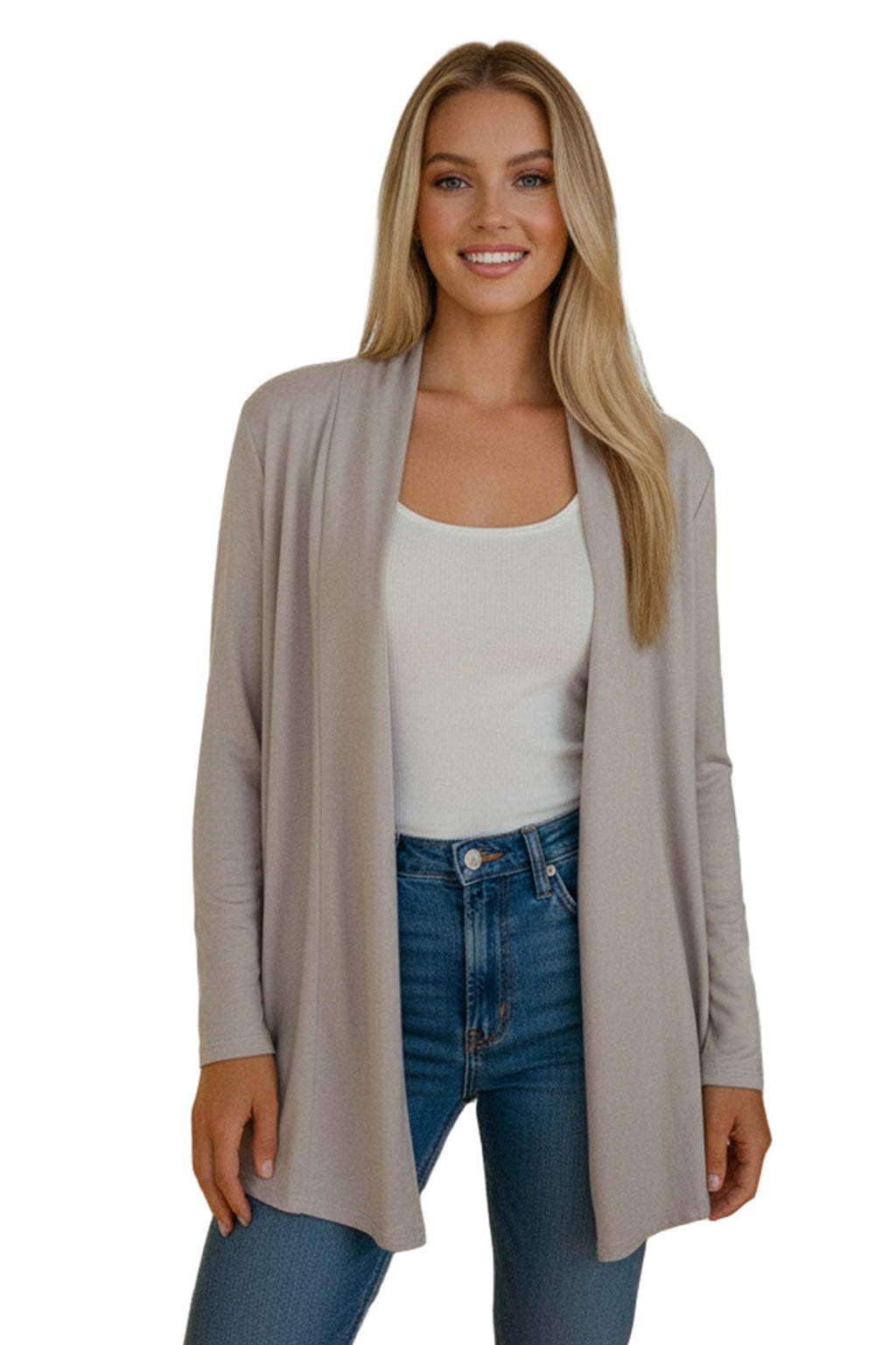 Women’s Long Sleeve Open Front Flowy Knit Cardigan – Good Stuff Apparel