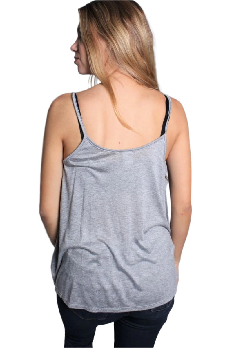 Women's String Strap Heart Print Hi Low Top – Good Stuff Apparel