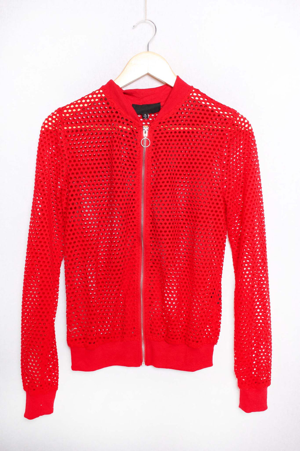Women's Long Sleeves Zip Up Fishnet Jacket – Good Stuff Apparel